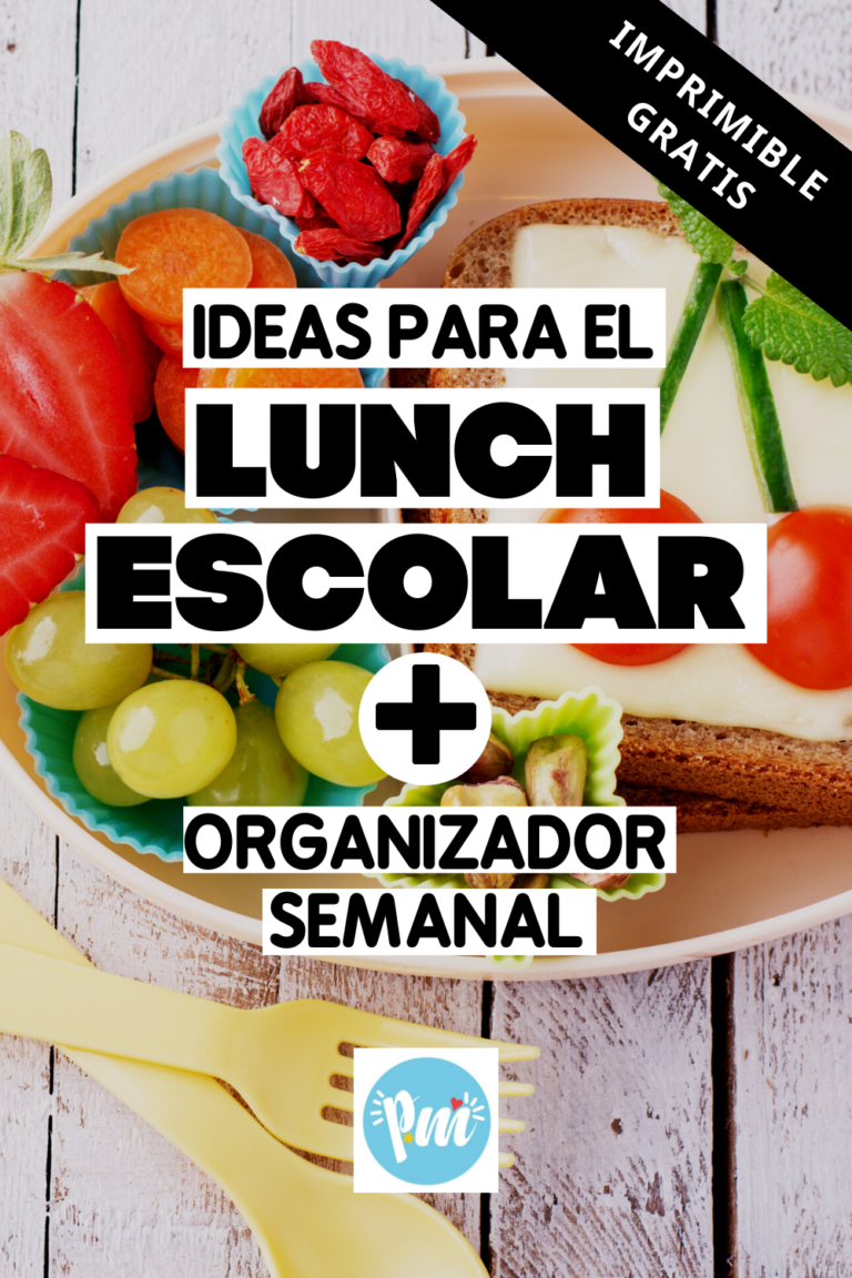 Ideas para el lunch escolar de tus hijos + organizador semanal.