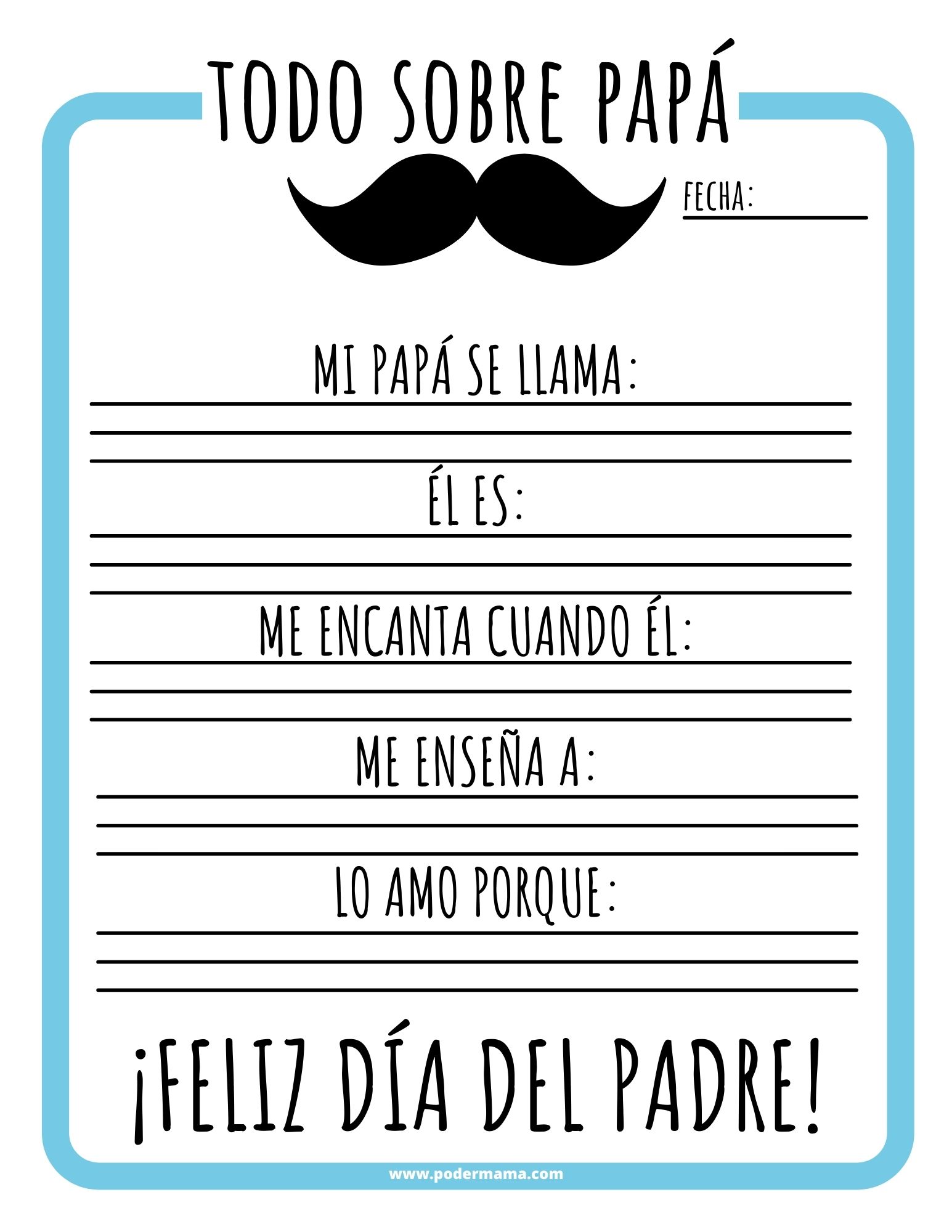 Imprimibles para el Día del Padre. Descarga gratis. - Poder Mamá