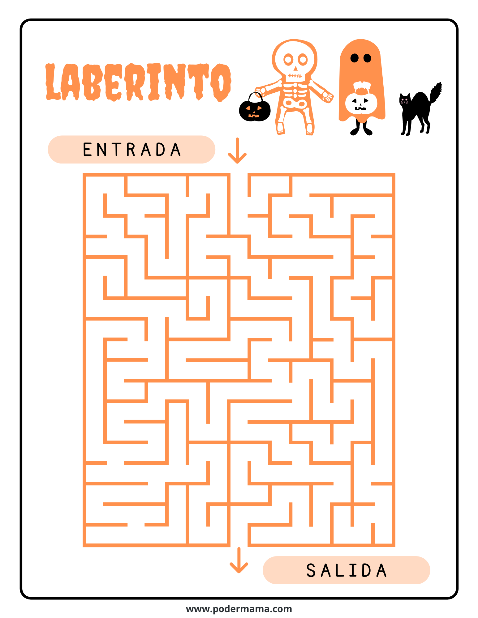 Actividades de Halloween para niños. Descarga gratis. - Poder Mamá