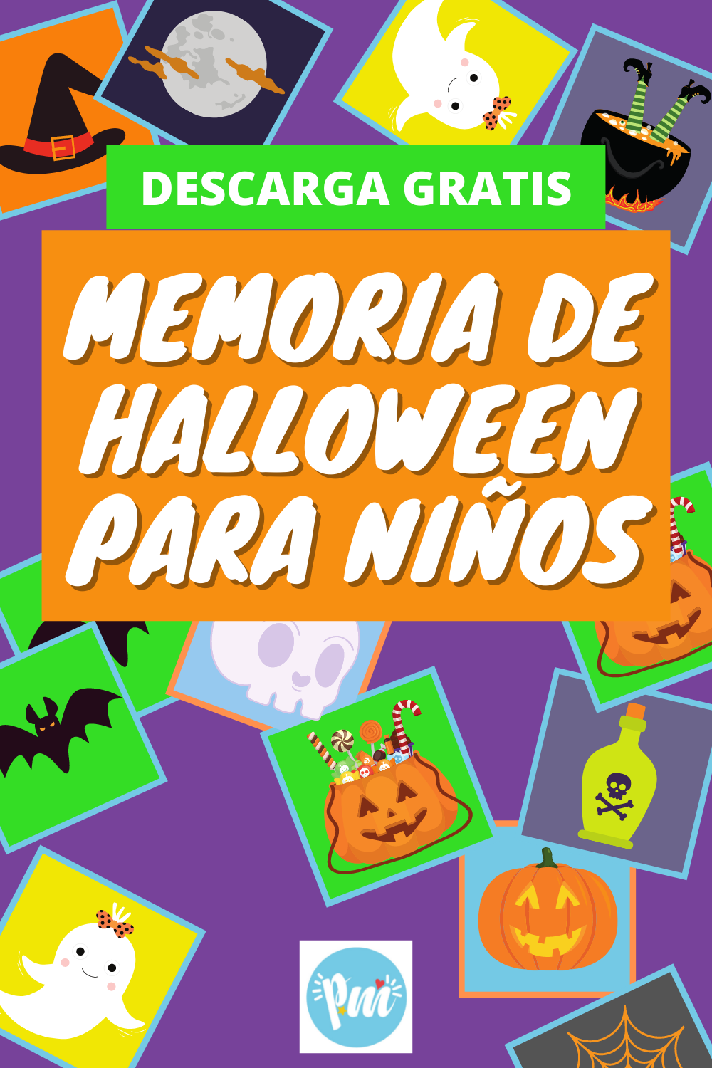 Memoria de Halloween para niños. - Poder Mamá IMPRIMIBLES