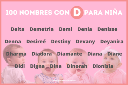 100 Nombres con D para niña, origen y significado. - Poder Mamá