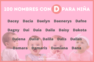 100 Nombres con D para niña, origen y significado. - Poder Mamá