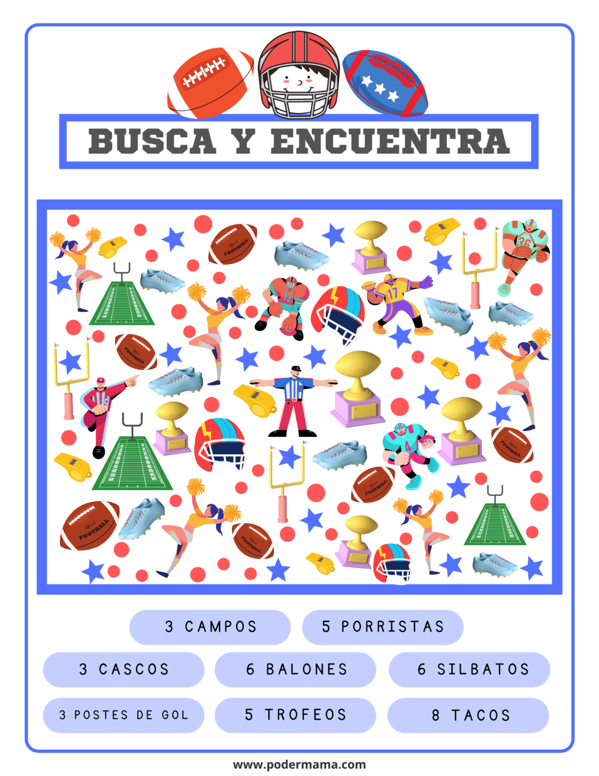 Actividades del Super Bowl para niños. - Poder Mamá