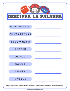 Actividades del Super Bowl para niños. - Poder Mamá