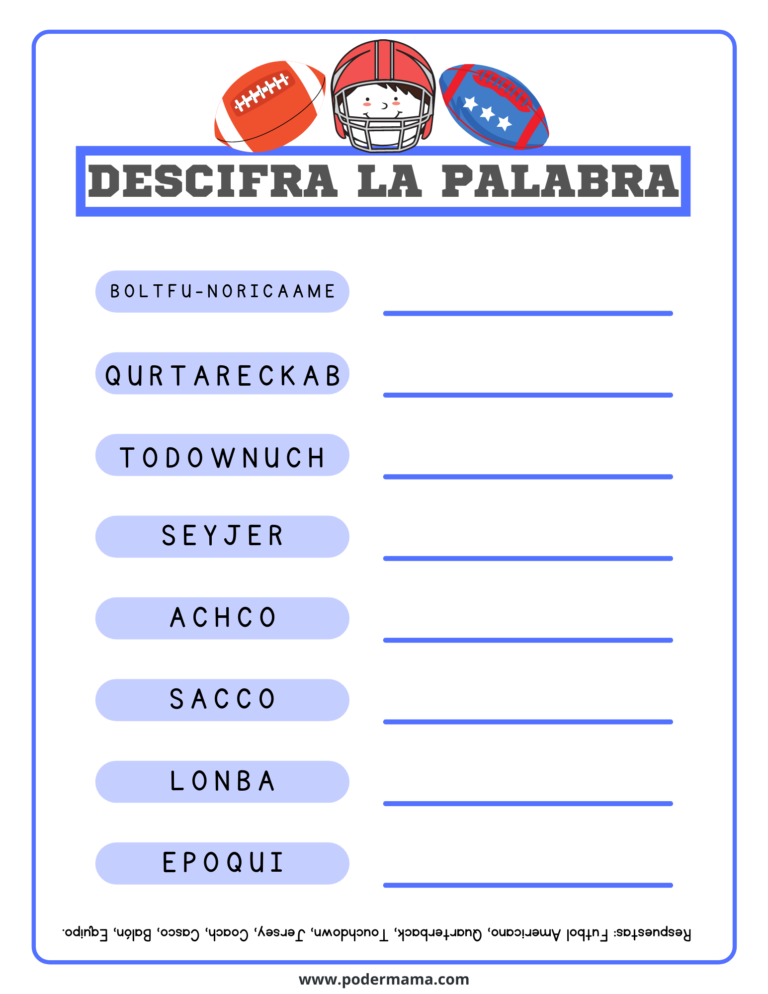 Actividades del Super Bowl para niños. - Poder Mamá