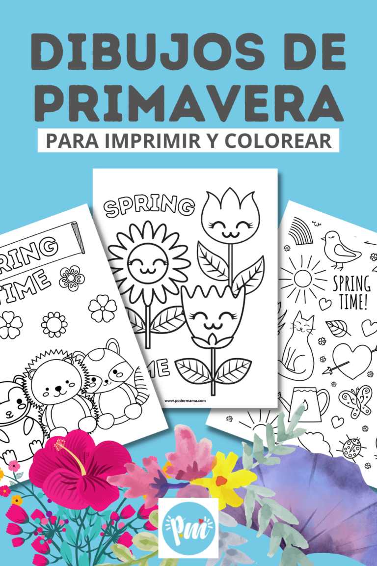 Dibujos de primavera para imprimir y colorear - Poder Mamá