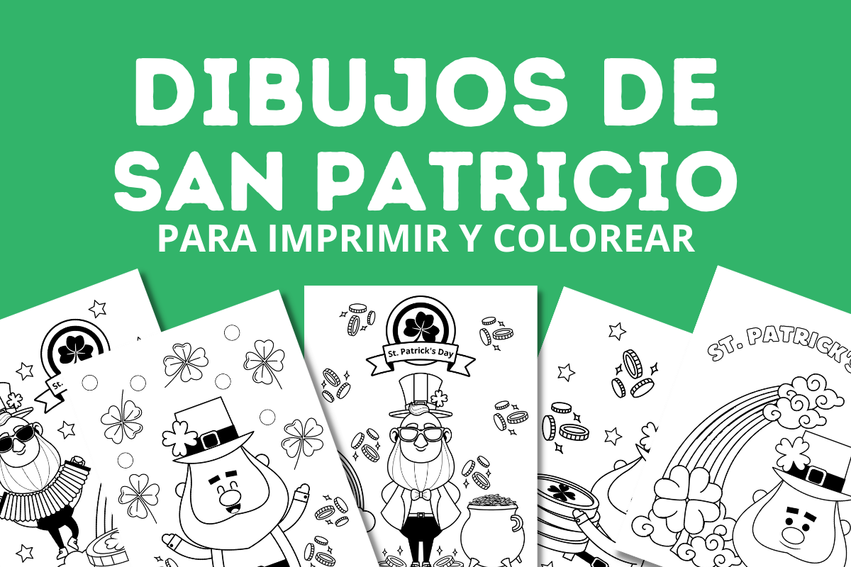 Dibujos de San Patricio para imprimir y colorear. - Poder Mamá