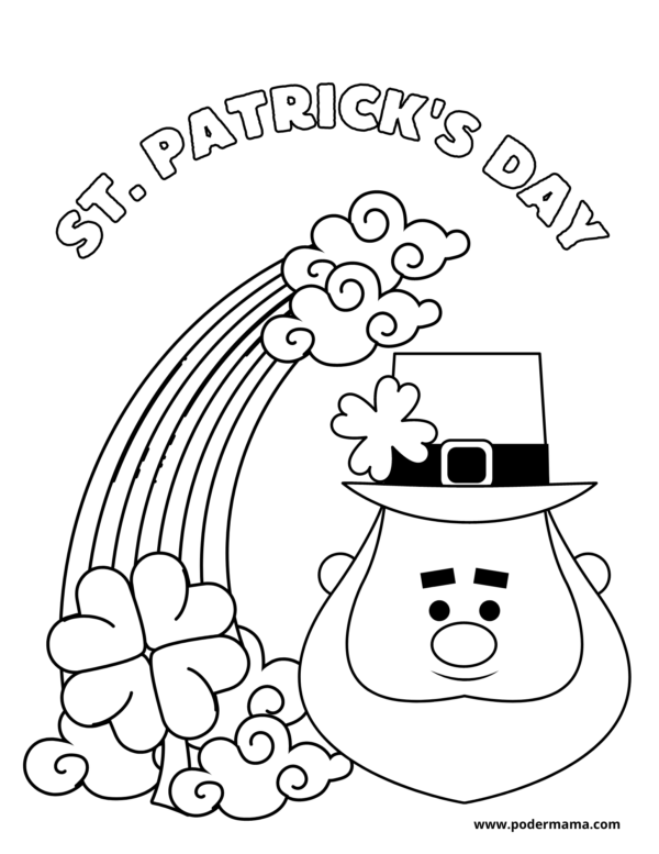 Dibujos de San Patricio para imprimir y colorear. - Poder Mamá