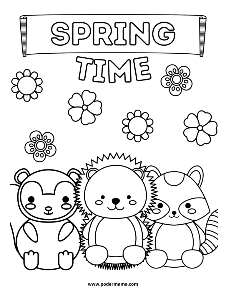 Dibujos de primavera para imprimir y colorear - Poder Mamá