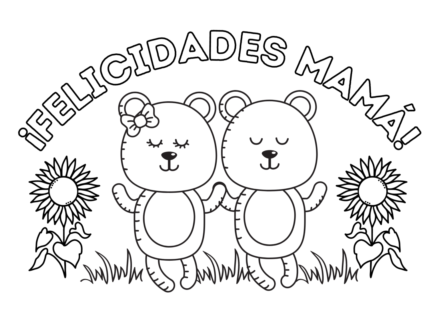 Dibujos Del Día De Las Madres Para Colorear Poder Mamá