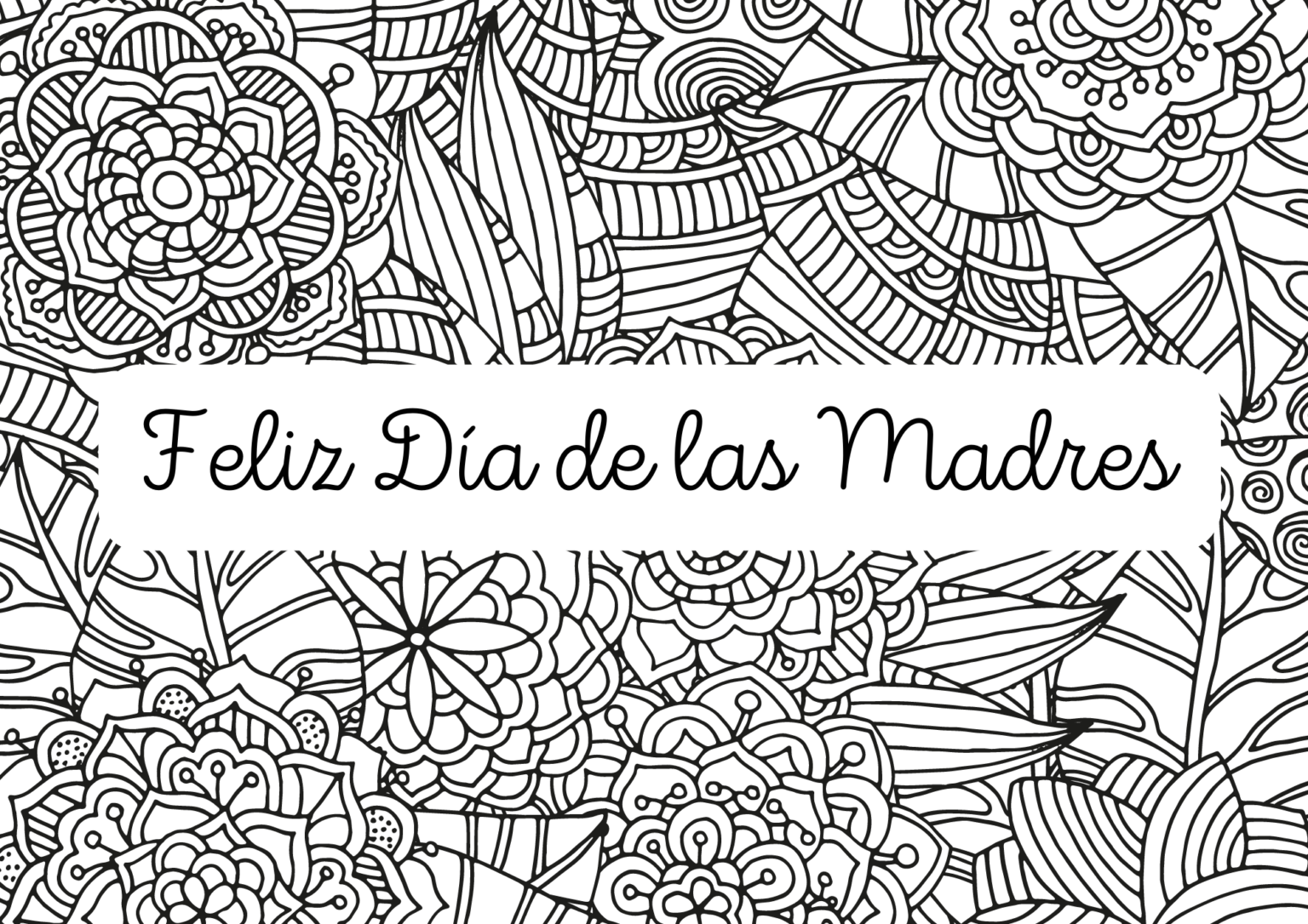 Dibujos del Día de las Madres para colorear. - Poder Mamá