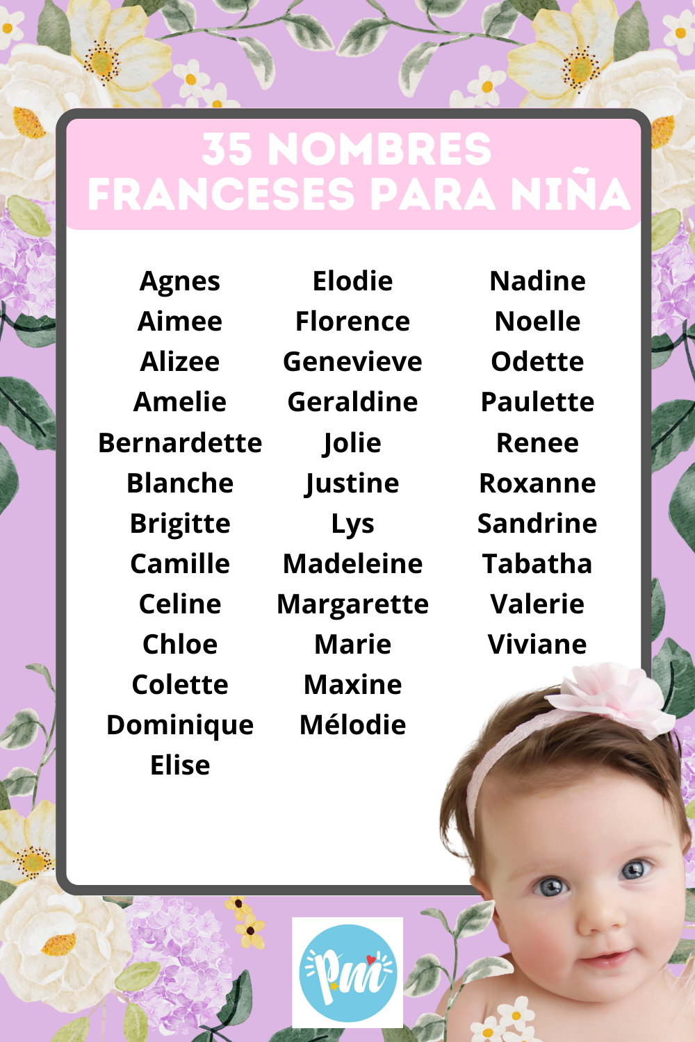 35 Hermosos nombres franceses para niña. - Poder Mamá
