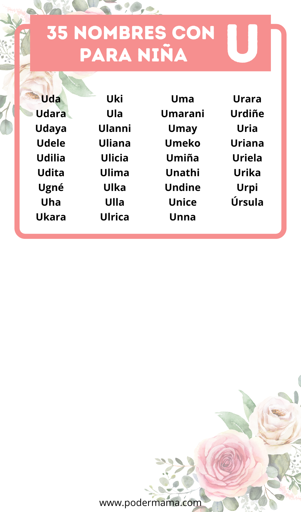 35 Nombres con U para niña, origen y significado. - Poder Mamá 35 Nombres con U para niña, origen y significado. - Poder Mamá