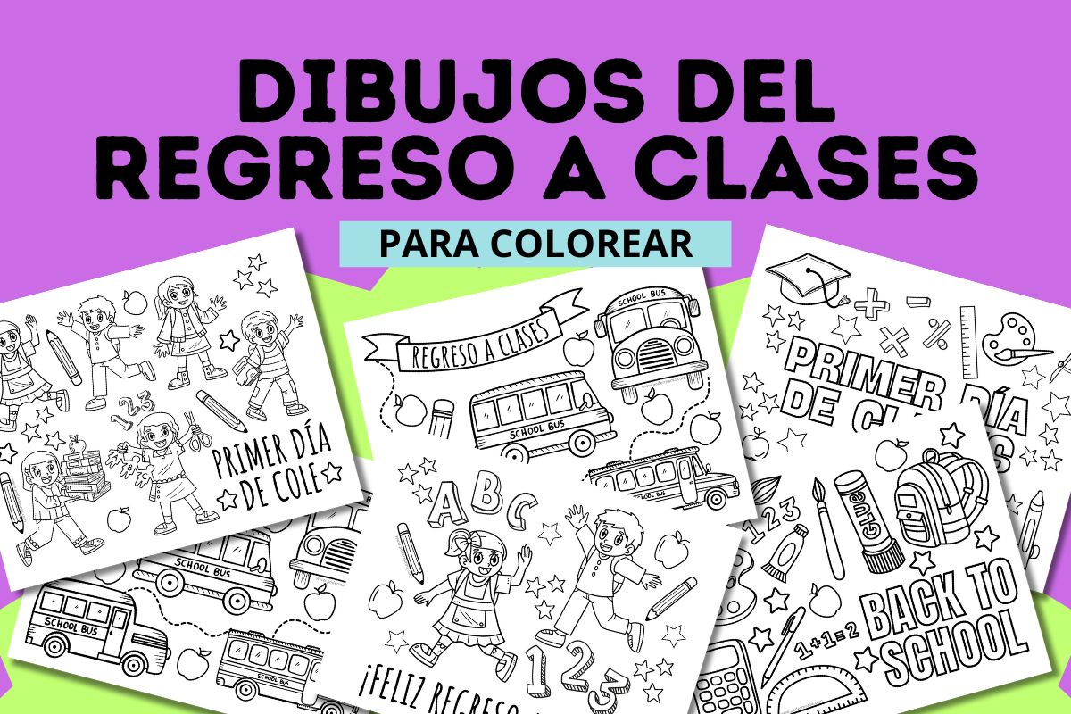 Dibujos del Regreso a Clases para colorear. - Poder Mamá