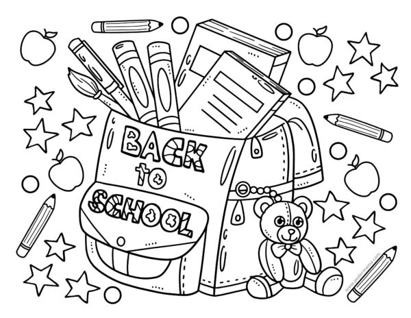 Dibujos del Regreso a Clases para colorear. - Poder Mamá
