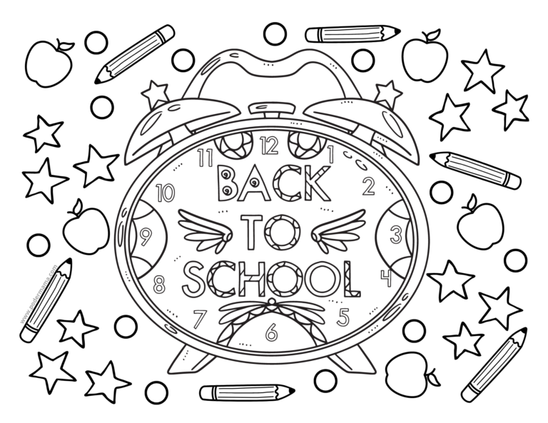 Dibujos del Regreso a Clases para colorear. - Poder Mamá