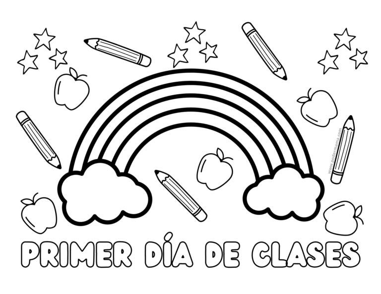 Dibujos del Regreso a Clases para colorear. - Poder Mamá
