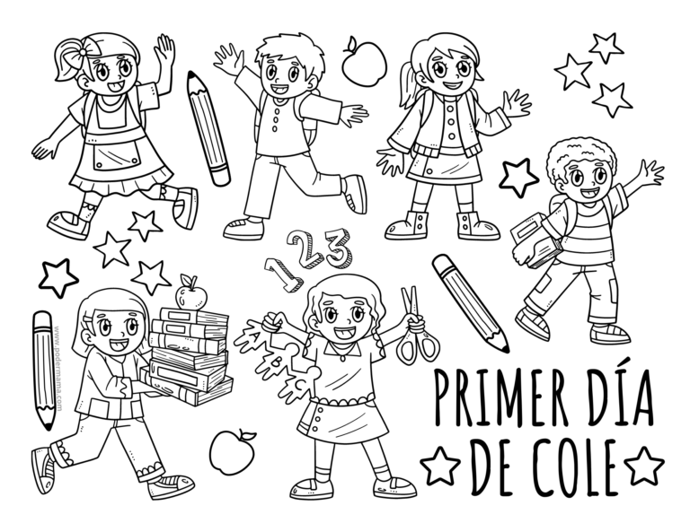 Dibujos del Regreso a Clases para colorear. - Poder Mamá