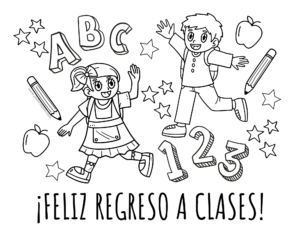 Dibujos del Regreso a Clases para colorear. - Poder Mamá